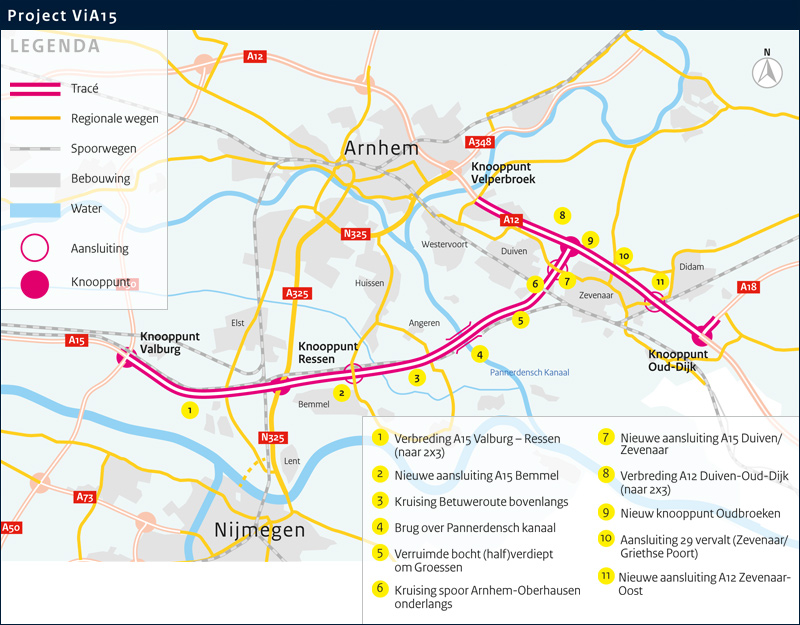 Tracébesluit ViA15 verlenging A15-A12 gepubliceerd